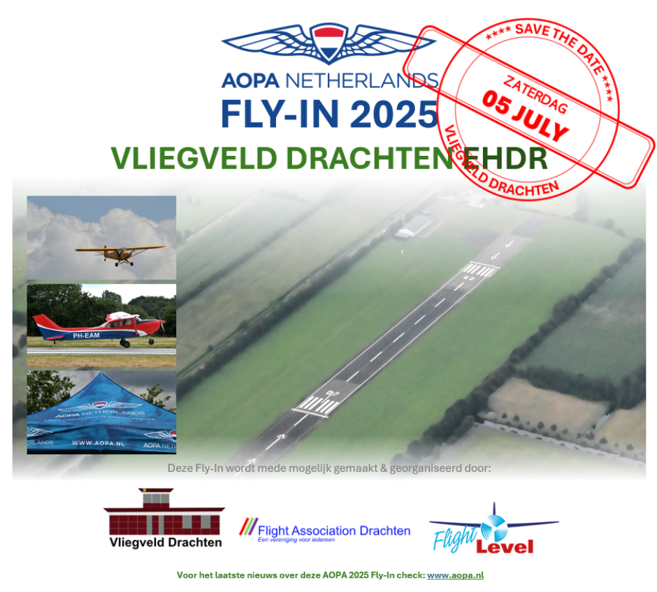 SAVE THE DATE: AOPA FLY-IN Zaterdag 5 juli 2025 · Aopa Netherlands